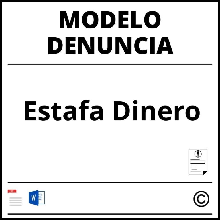 Modelo De Denuncia Por Estafa