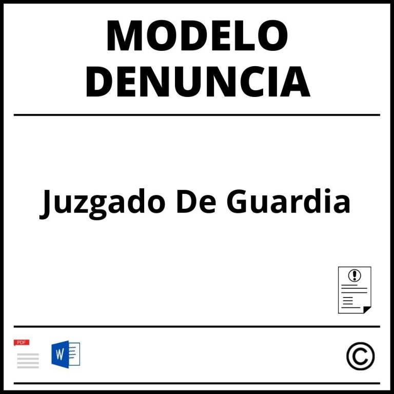 Modelo De Denuncia Guardia Civil
