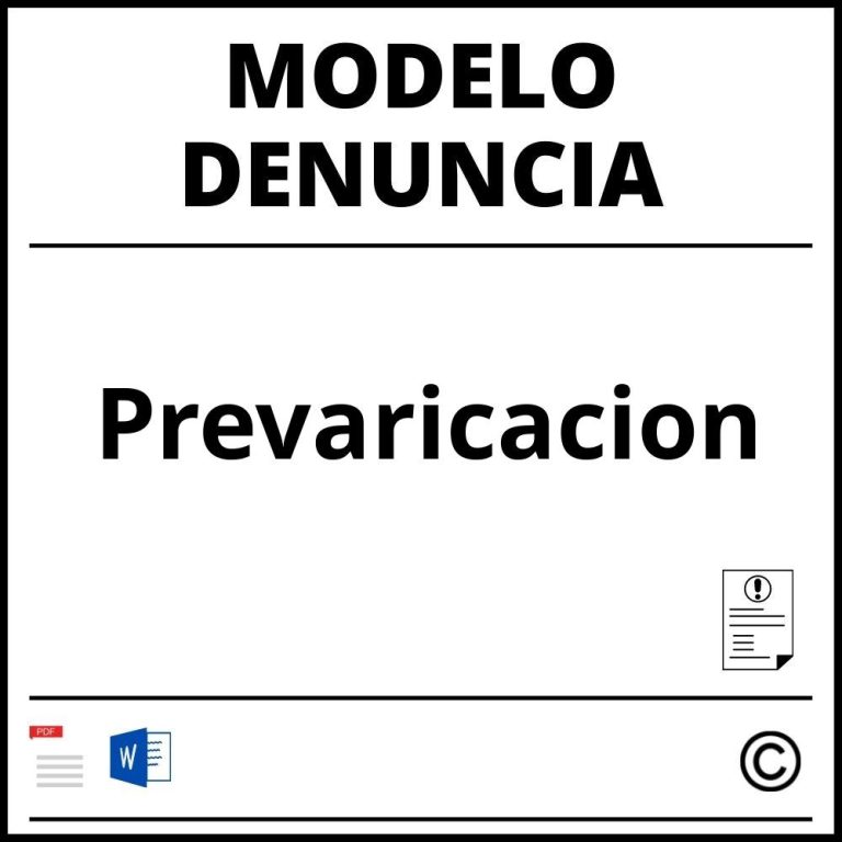 Modelo De Denuncia Por Prevaricacion Administrativa